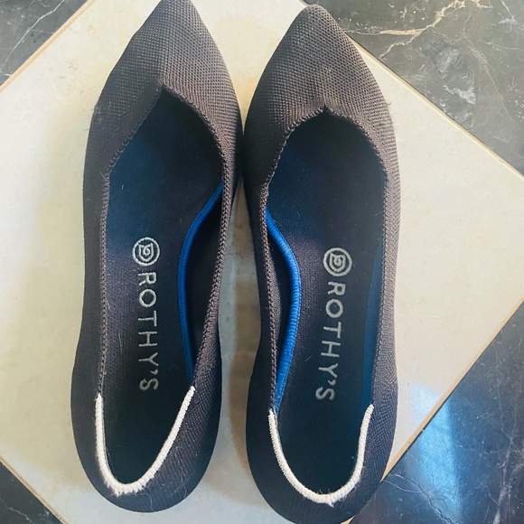 Rothy's | Shoes | Rothys The Point Classic Black Flat Size 85 | Poshmark